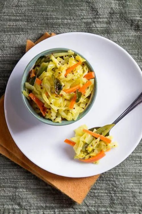 Sambharo (Cabbage Saute) - Indiaphile