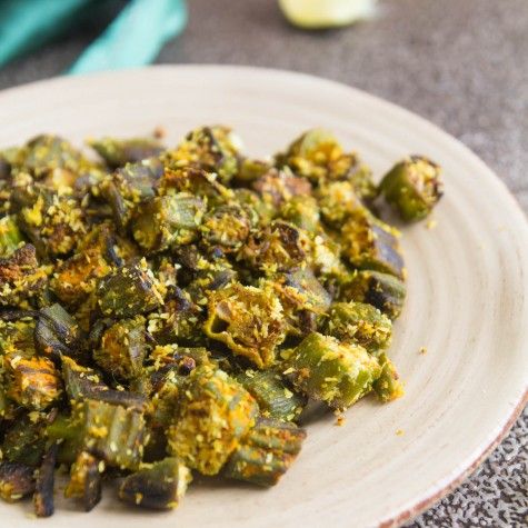 Stir-Fried Okra with Coconut (Bhinda Copra nu shaak) - Indiaphile