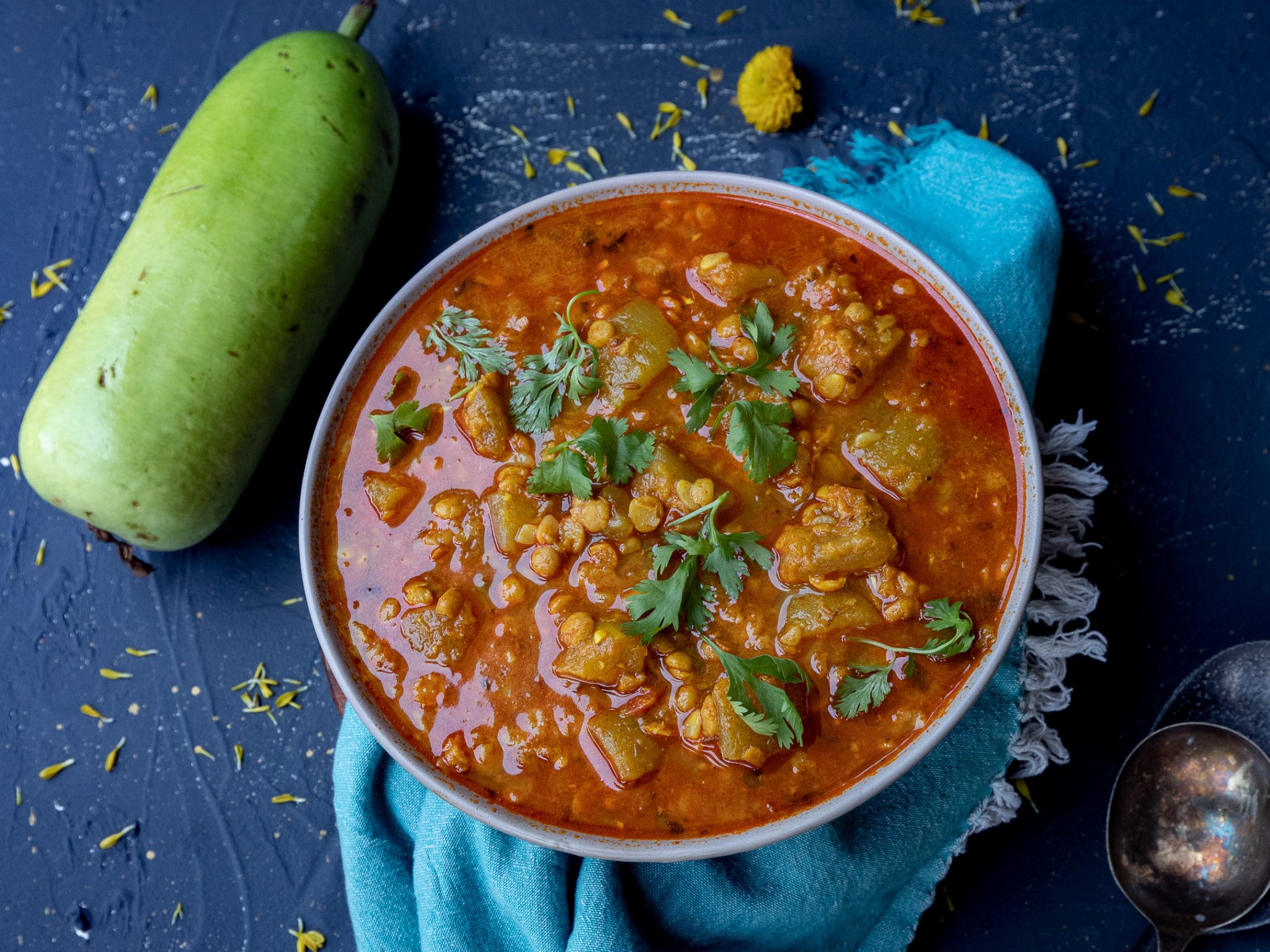 Dudhi Chana nu Shaak Recipe - Indiaphile