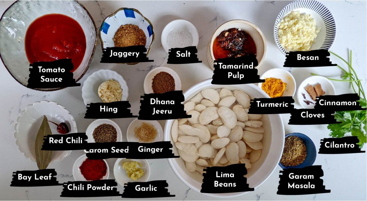 Vaal nu Shaak | Lima Beans Curry - Indiaphile