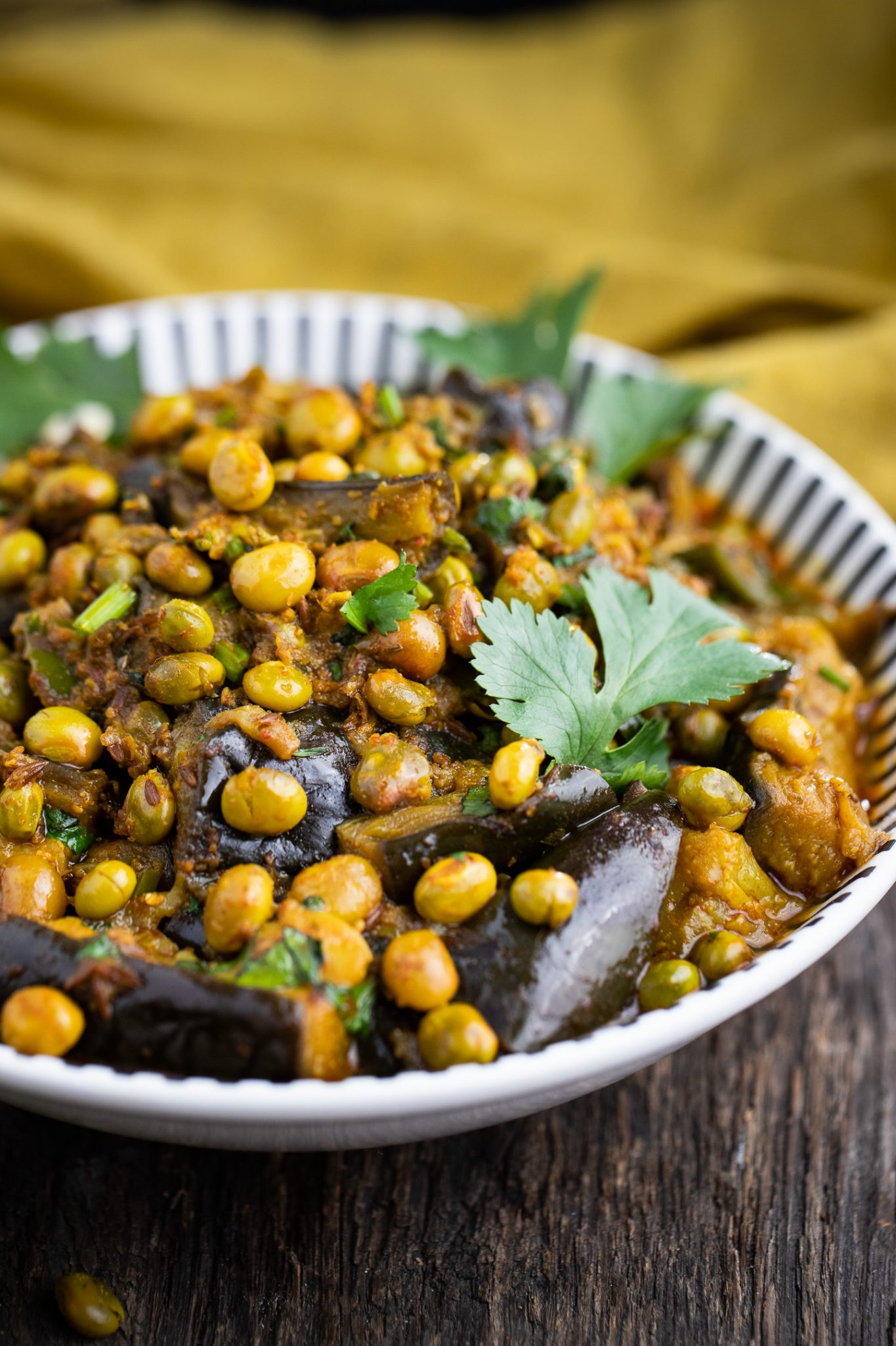 Ringan Tuvar nu Shaak | Eggplant and Pigeon Pea Shaak - Indiaphile