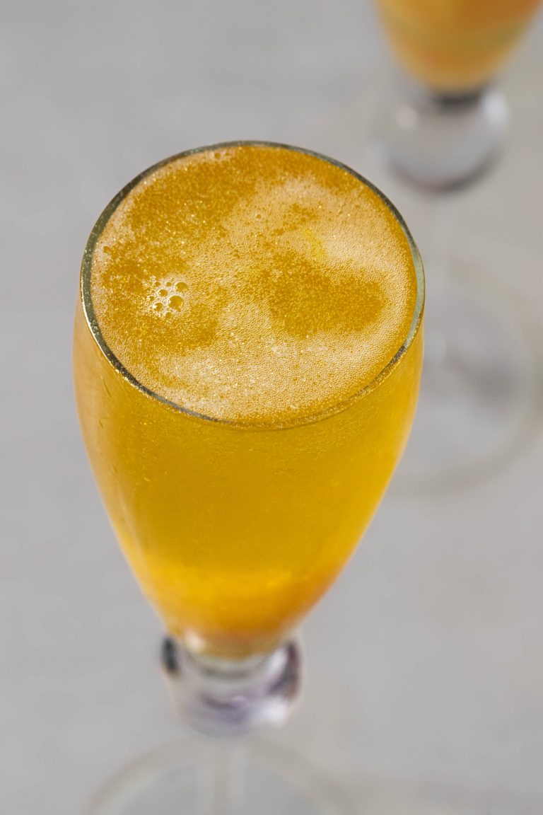 Ball Drop: A Lychee Champagne Cocktail | Lychee Mimosa - Indiaphile